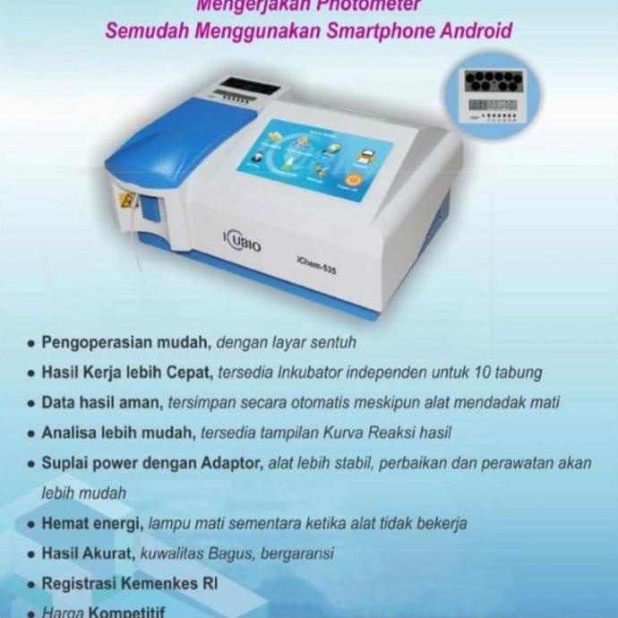 Jual Photometer Fotometer Semi Auto Chemistry Analyzer Icubio Ichem 535 ...