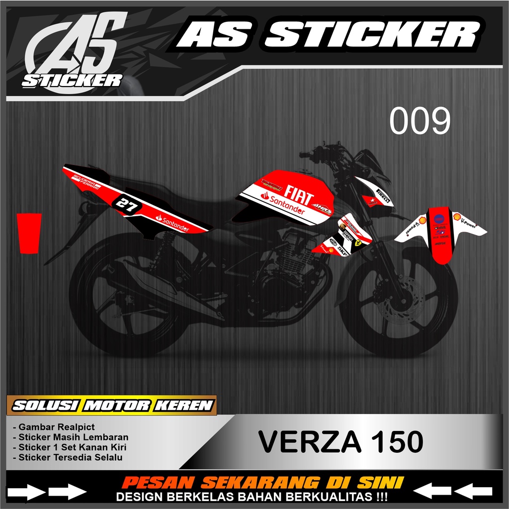 Jual 009 DECAL STICKER MOTOR HONDA GL15B1DF/VERZA 150 STIKER DENGSN ...