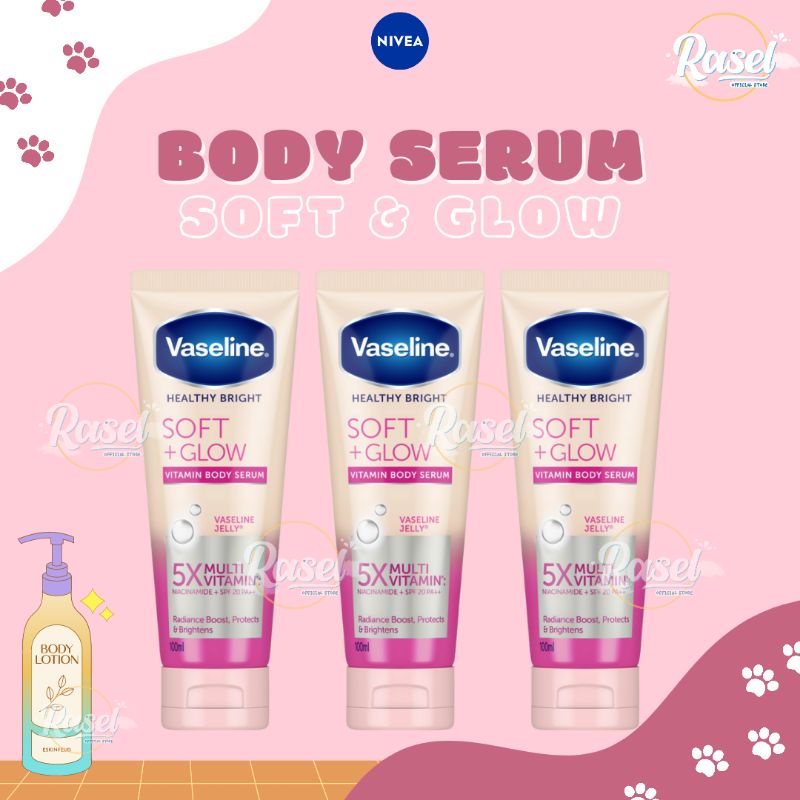 Jual Vaseline Healthy Bright Vitamin Body Serum Glow 100ml | Shopee Indonesia