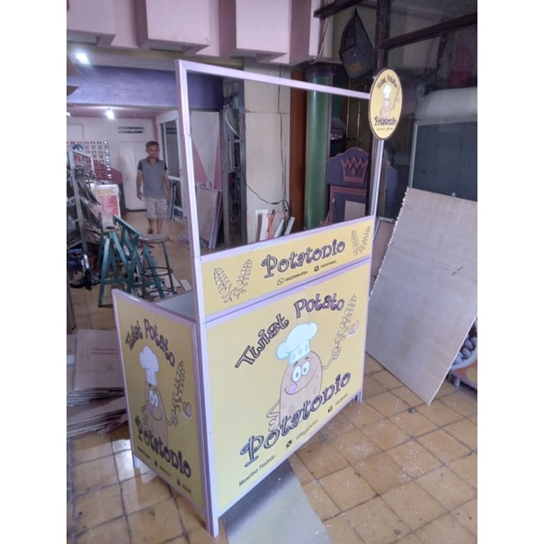 Jual Booth logo variasi bisa request lubang dandang + etalase bakso ...