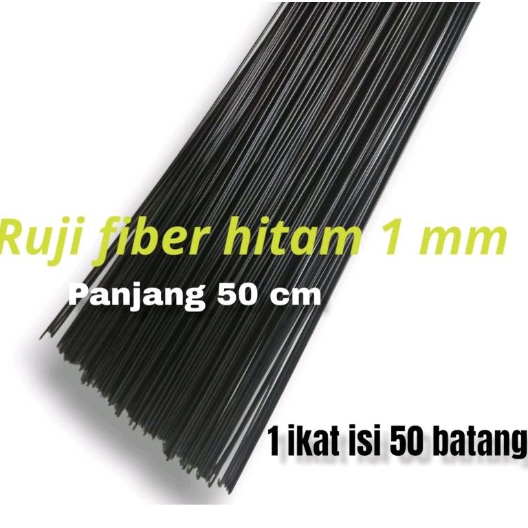 Jual Jeruji ruji fiber 1mm warna hitam panjang stik 50 cm ruji untuk ...