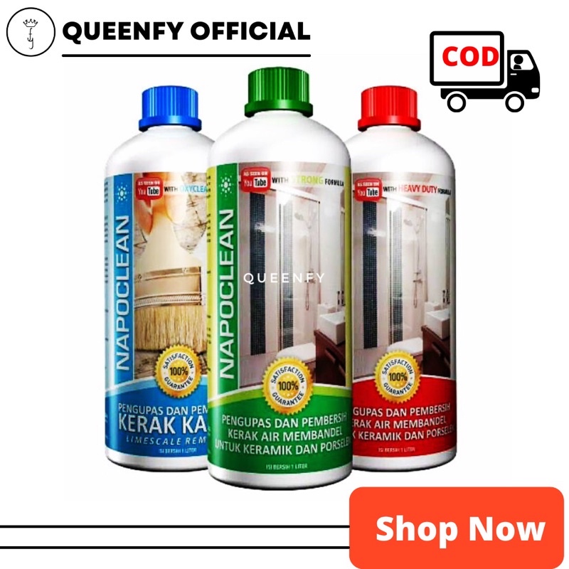 Jual NAPOCLEAN Merah / Hijau / Biru Pembersih Kerak Keramik 1 Liter ...