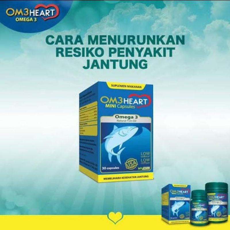 Jual Om3Heart 30 Capsules / Omega 3 / EPA / DHA / Fish Oil / Minyak ...