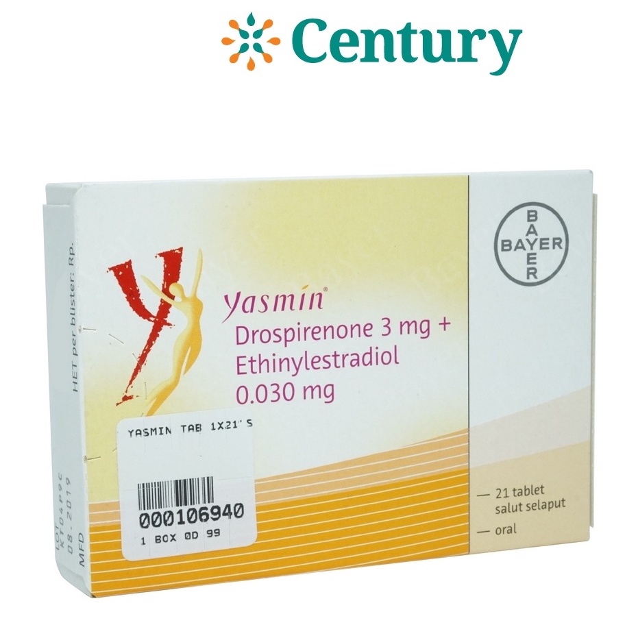 Jual YASMIN TABLET 1 STRIP 21 TABLET / PIL KB / KONTRASEPSI ORAL ...