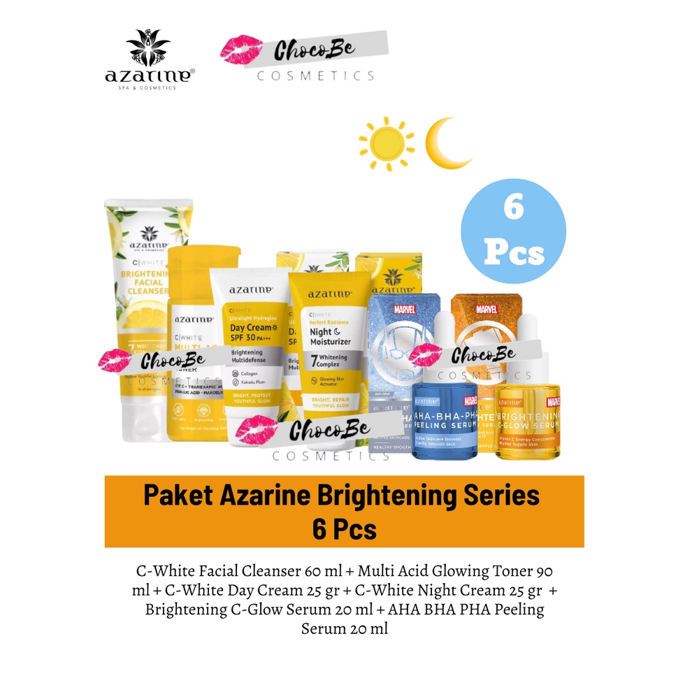 Jual Paket Azarine Brightening Series 6 Pcs (Facial Cleanser 50 ml ...