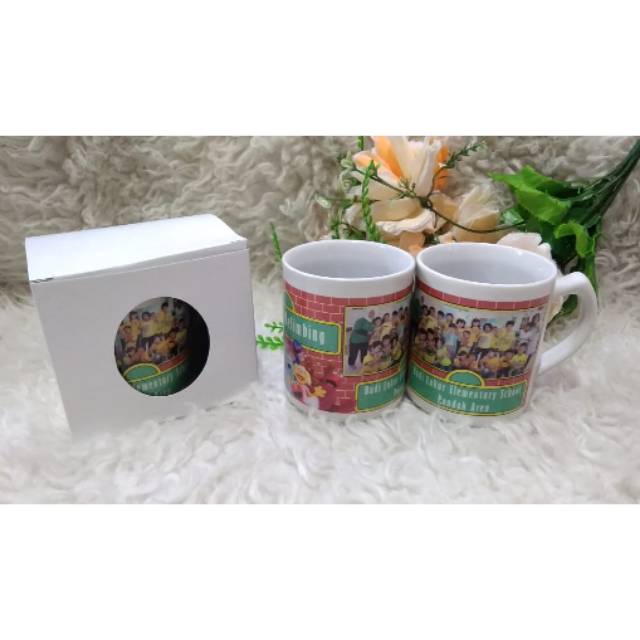 Jual Souvenir Hampers Paket Mug Ultah & Kemasan Box Dus Doos Putih atau ...
