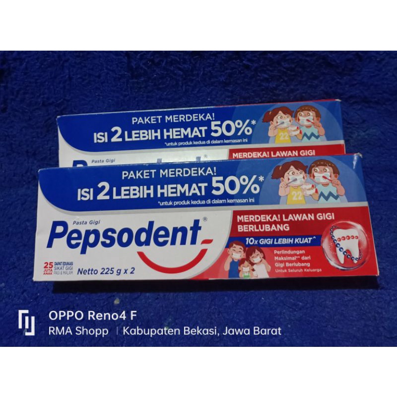 Jual Pepsodent 225 gr twinpack (2 * 225 gr ) | Shopee Indonesia