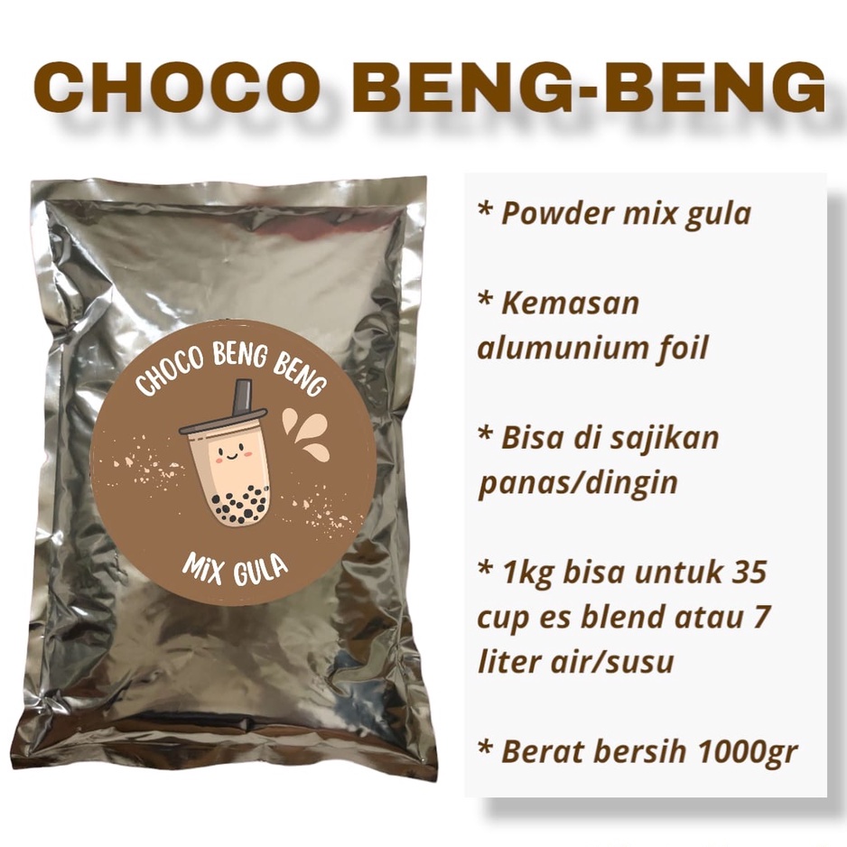 Jual BUBUK MINUMAN BOBA / SERBUK MINUMAN / POWDER DRINK RASA CHOCO BENG ...