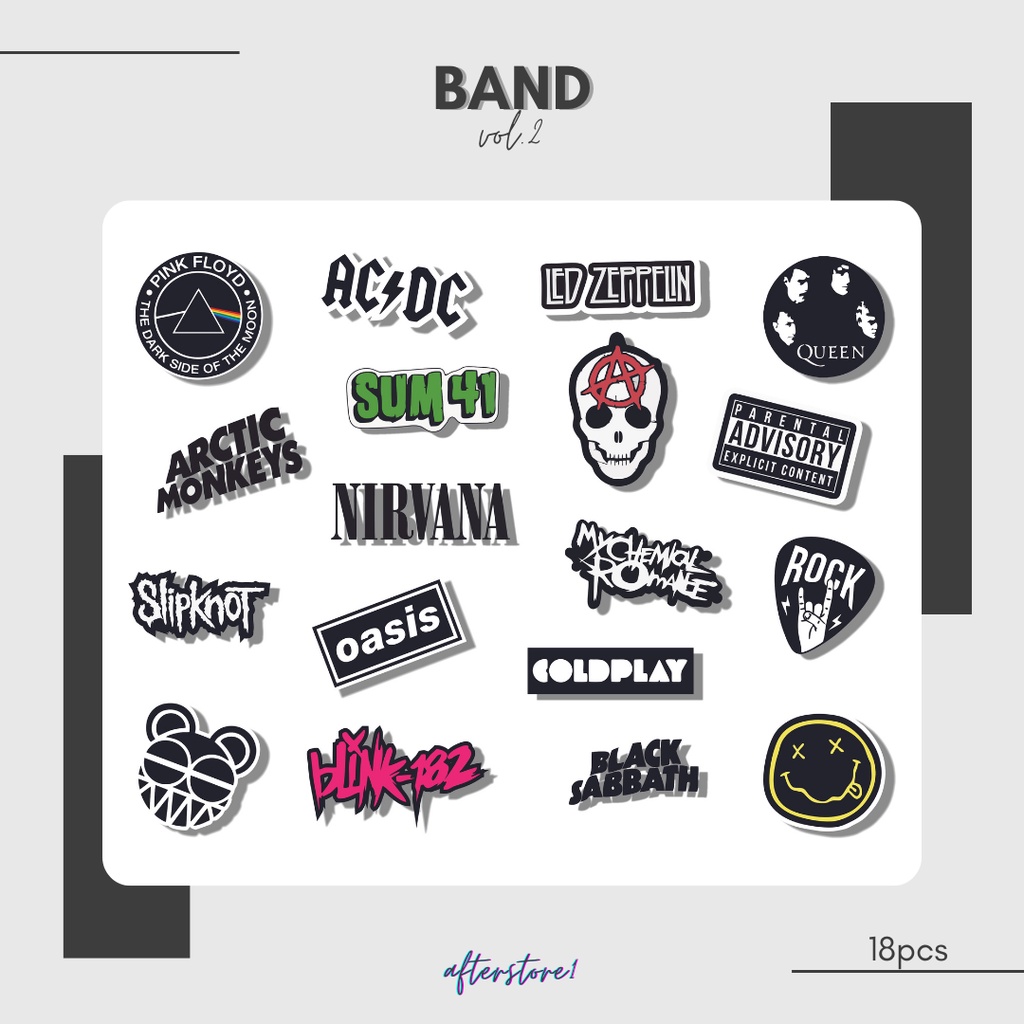 Jual [STIKER BAND VOL2] STICKER AESTHETIC | STICKER TUMBLR | STIKER ...