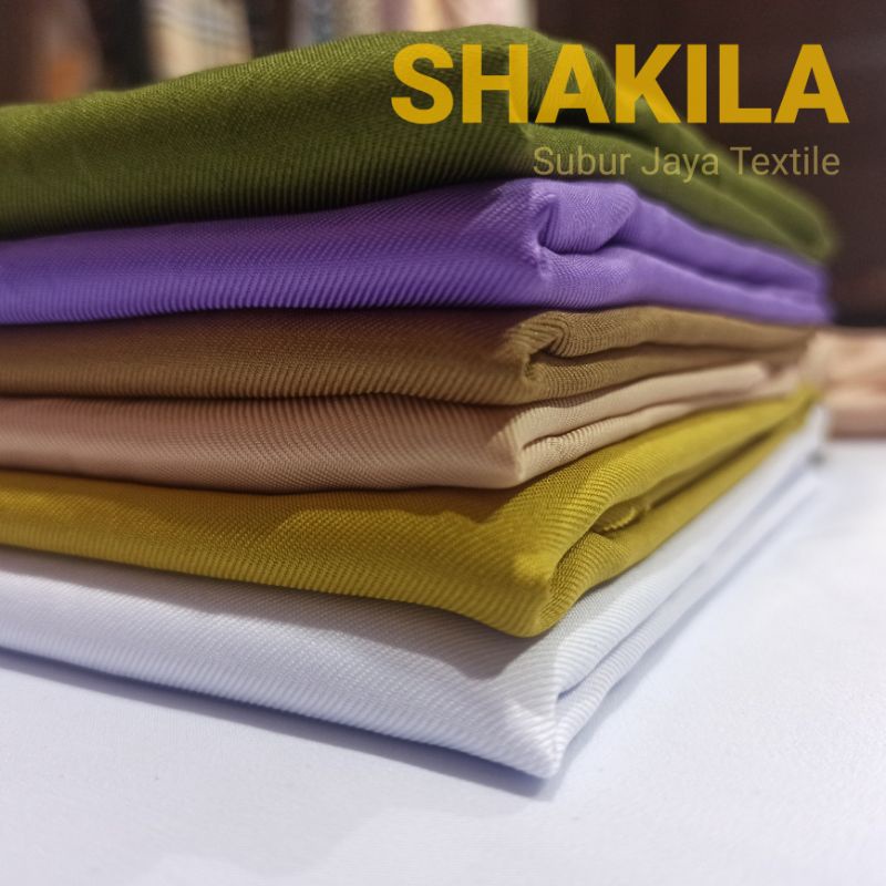 Jual Kain Shakila Sakila Polos (harga 0,5 meter) | Shopee Indonesia