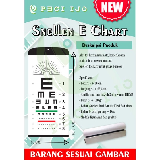 Jual Snellen E chart | Shopee Indonesia