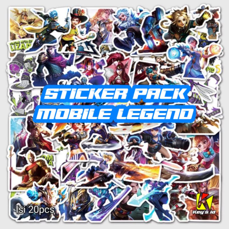 Jual 20pcs Sticker Stiker Pack Mobile Legend, Stiker Hero Mobile Legend ...