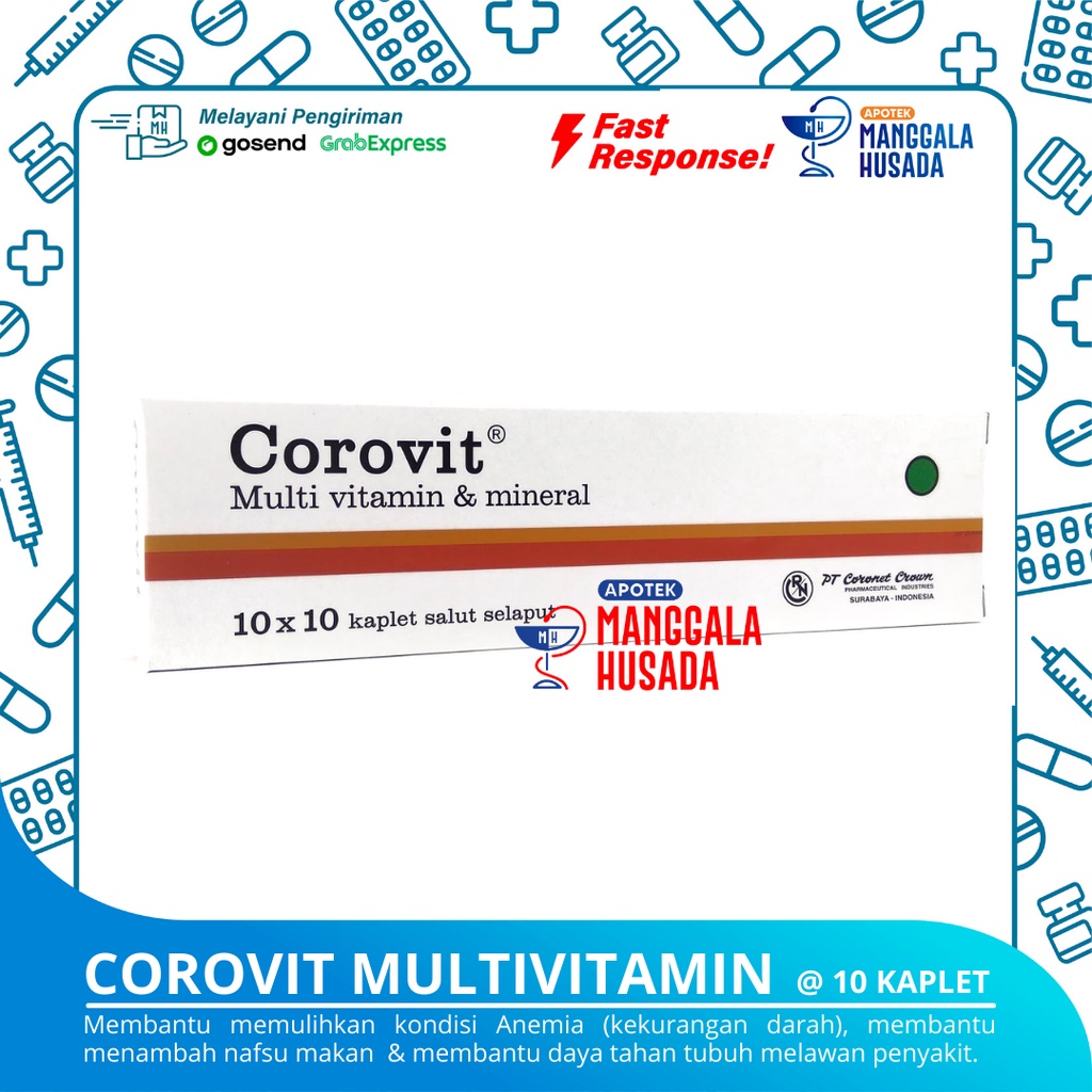 Jual COROVIT MULTIVITAMIN PER STRIP @ 10 KAPLET | Shopee Indonesia