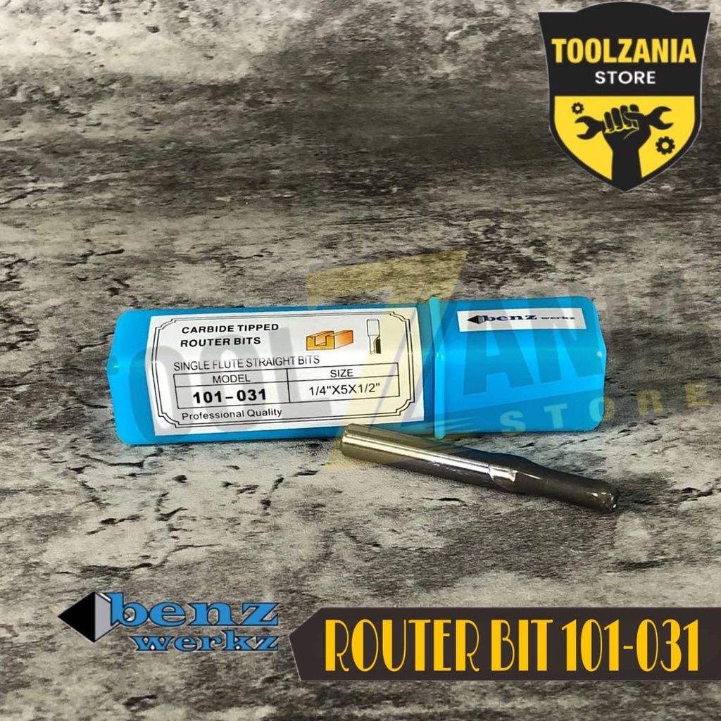 Jual Mata profil / router straight bit 5 mm x 1/4" benz werkz ( 101-031 ...