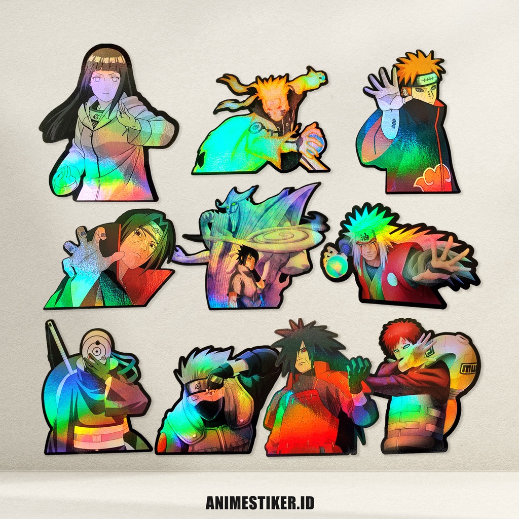 Jual pack stiker sticker hologram anime Naruto Shipuden stiker anime ...