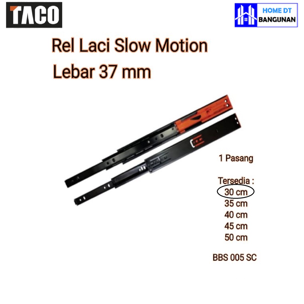 Jual Rel Laci Slow Motion / Soft Closing ( Drawer Slider ) Taco ...