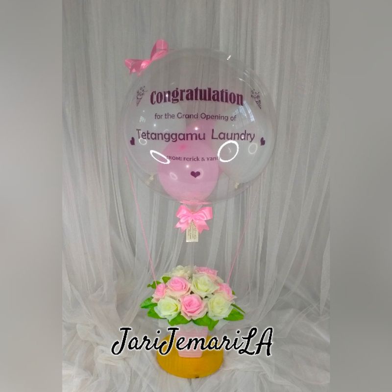 Jual Buket balon Grand Opening full bunga mawar, buket grand opening ...