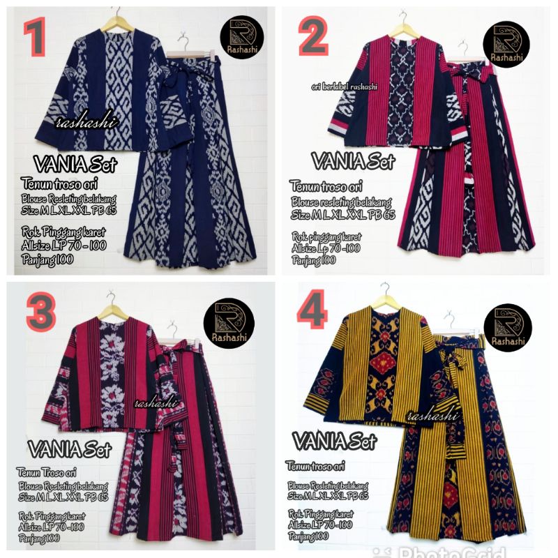 Jual VANIA SET# Setelan Tenun troso ori atasan Blus Bawahan rok Premium ...