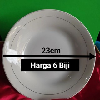 Jual piring makan keramik LIS MAS 9" diameter 23cm (HARGA 6 BIJI ...