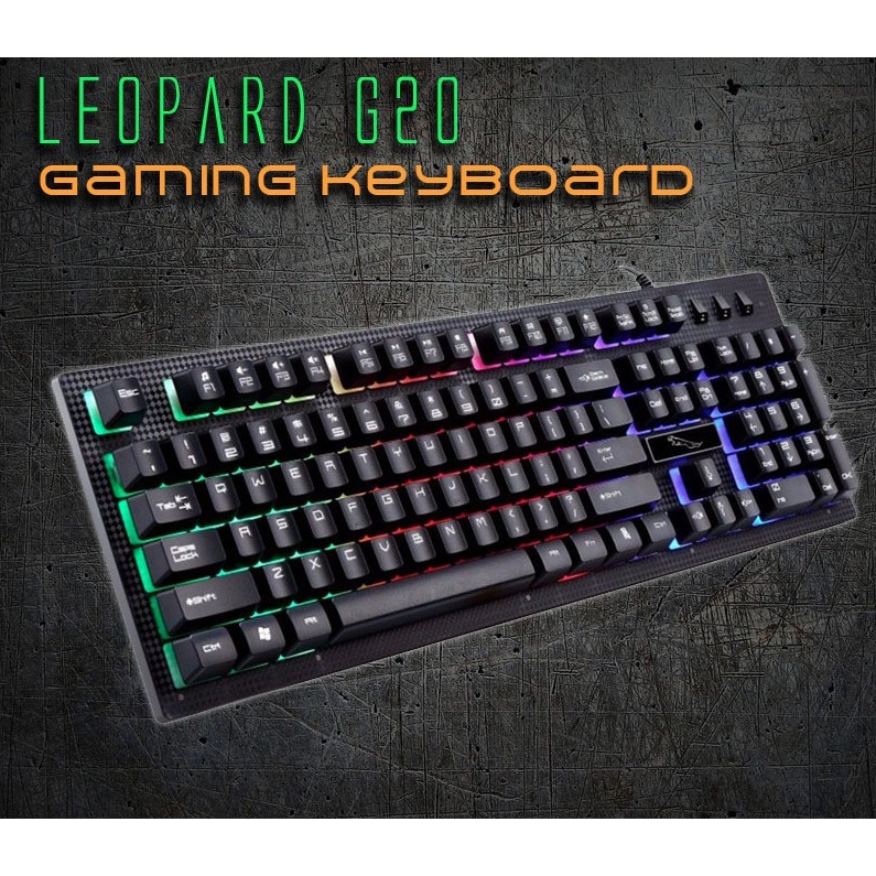 Jual Leopard G20 Gaming Keyboard LED - Black | Shopee Indonesia