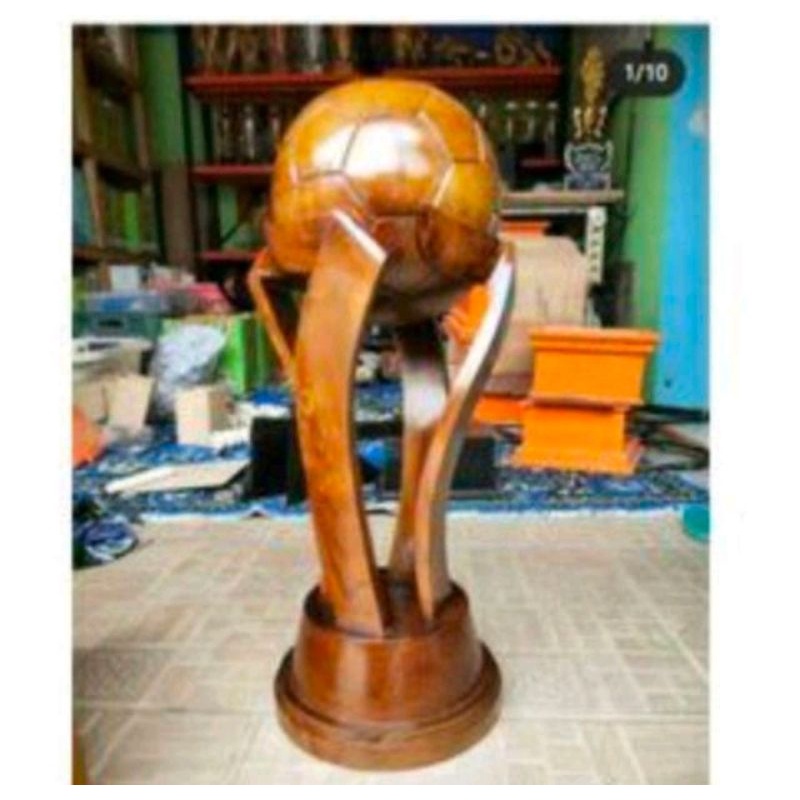 Jual piala kayu jati custom 60 cm | Shopee Indonesia
