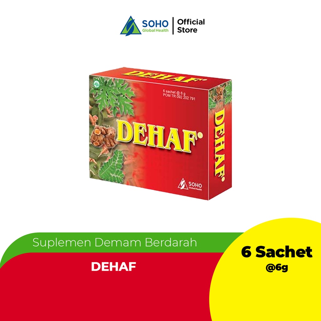 Jual Dehaf Obat Demam Berdarah Serbuk 6 Sachet @6.15gr | Shopee Indonesia