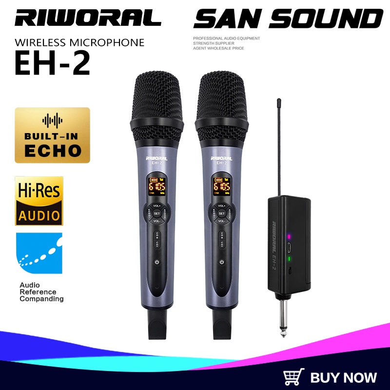 Jual Riworal Eh 2 Uhf Mikrofon Floating Frequency Microphone Wireless