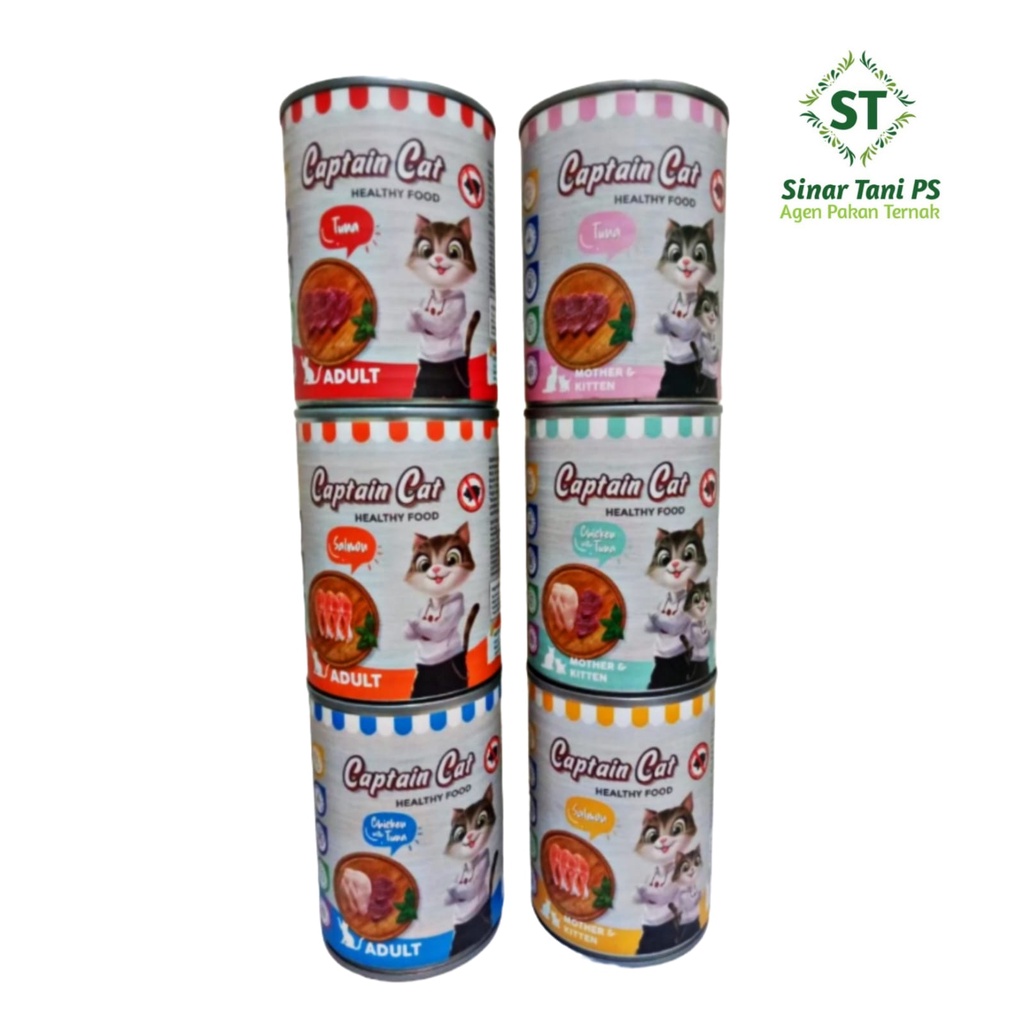 Jual Captain Cat Food 400gr Makanan Pakan Kaleng Kucing Cat Wet Food ...