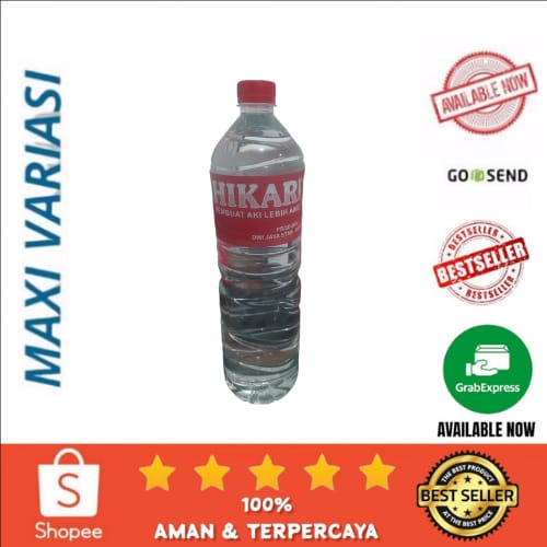 Jual Air Accu Zuur Hikari Kualitas Terbaik 1500 ML 1.5 L Air Aki Baru ...