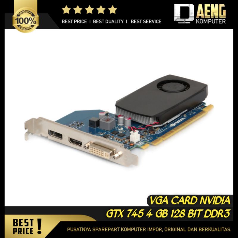 Jual VGA Card PC Nvidia GeForce GTX 745 4 GB 128 Bit DDR3 Profil ...