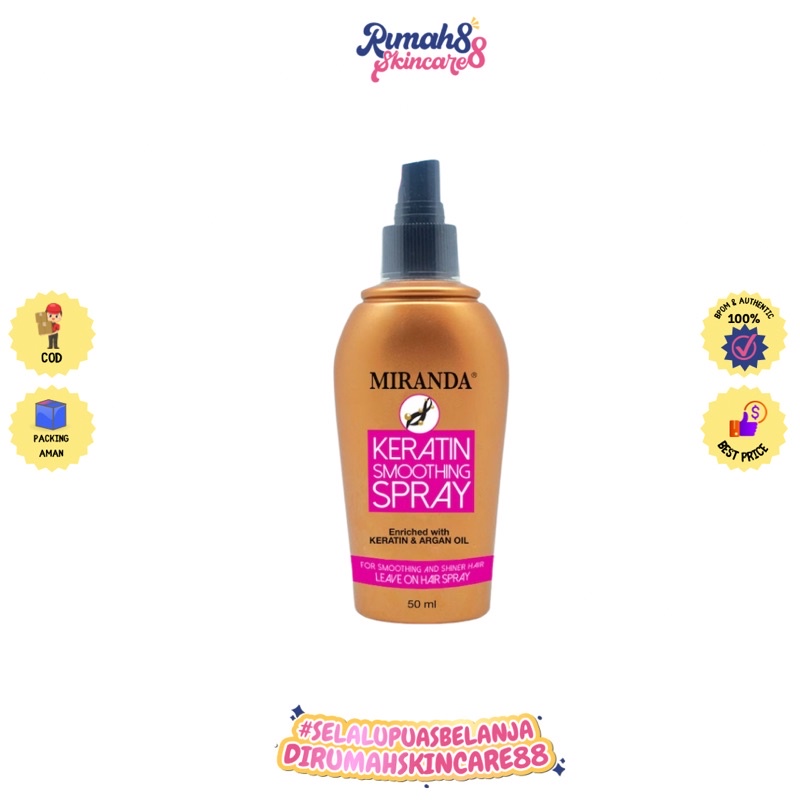 Jual MIRANDA Keratin Smoothing Spray Serum 50ml | Shopee Indonesia