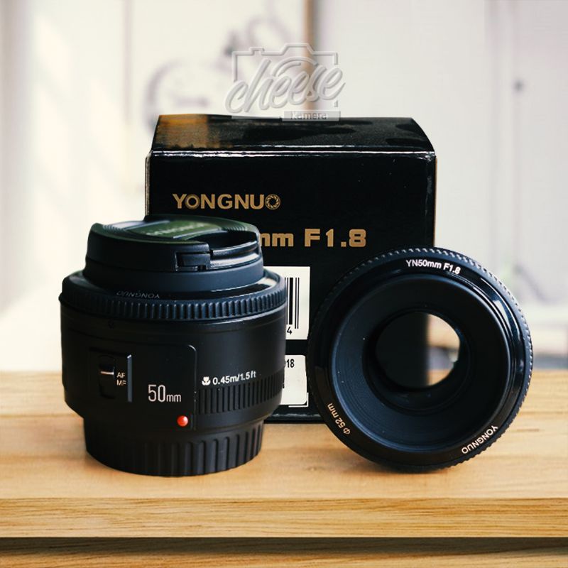 Jual LENSA FIX YONGNUO FOR CANON 50MM F1.8 MULUS FULSET HASIL BOKEH ...