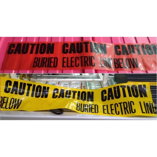 Jual Barikade Warning Tape Caution Buried Electric Line Below,Tanda ...