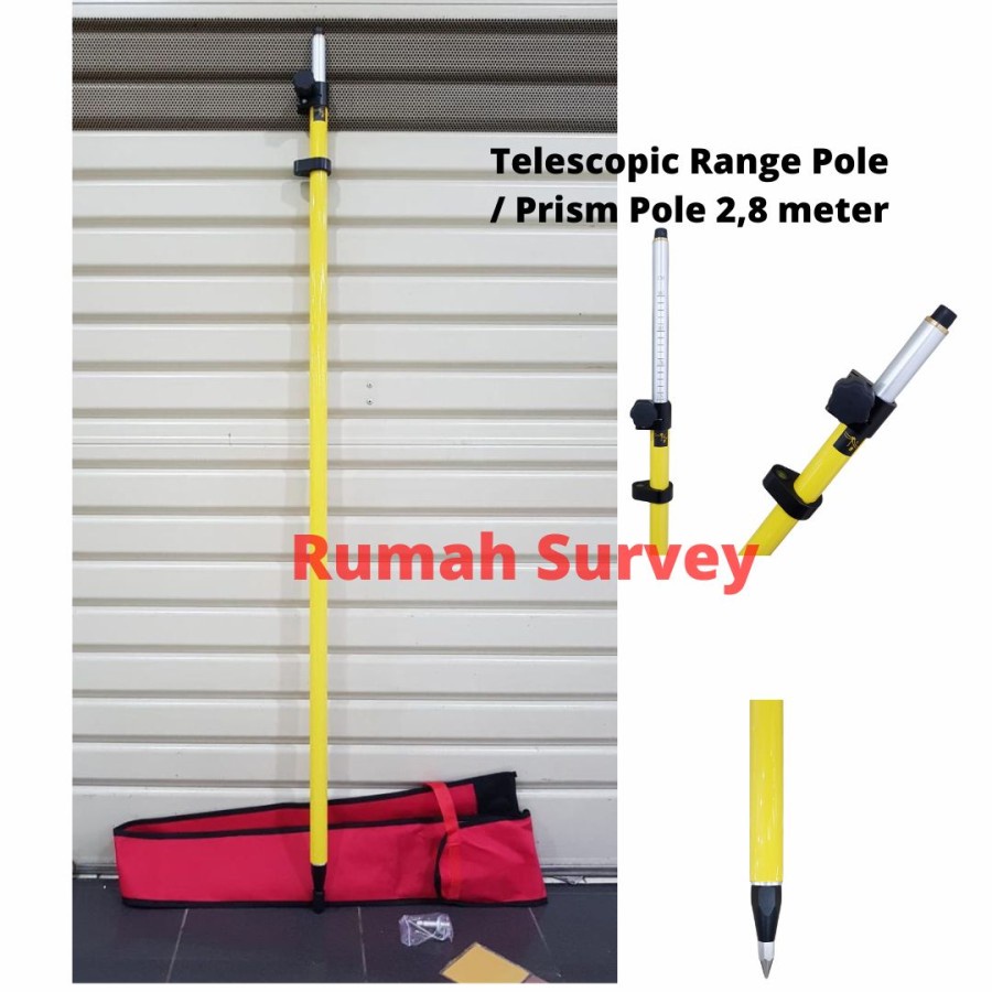 Jual Telescopic Range Pole/ Prism Pole/ Pole Stick/ Jalon Prisma 2,8 ...
