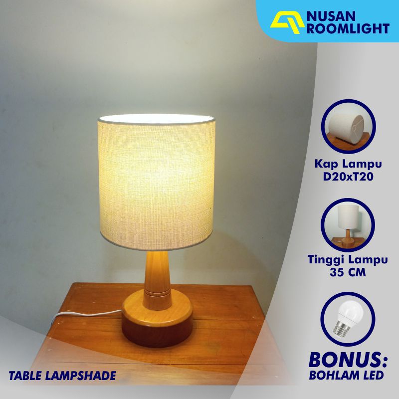Jual Lampu Meja Table Lampshade NRL08 Lampu Tidur Meja Nakas Hias Kamar Beside Lamp Shade Ruang ...