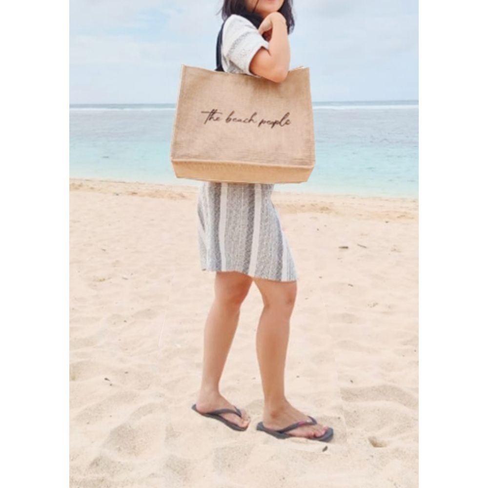 Jual Tas Goni / Tas Karung Goni Laminasi / Jute Bag / Tas Pantai ...