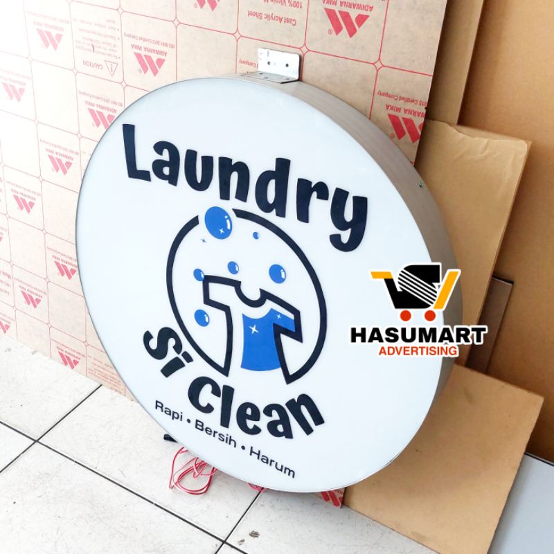 Jual Neon box Lingkaran 40cm CUSTOM (Neonbox, Lampu Neon, Plang, Banner ...