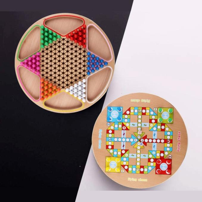 Jual MAINAN BOARDGAME KAYU HALMA 2 IN 1 LUDO ATAU CATUR IGO PREMIUM ...