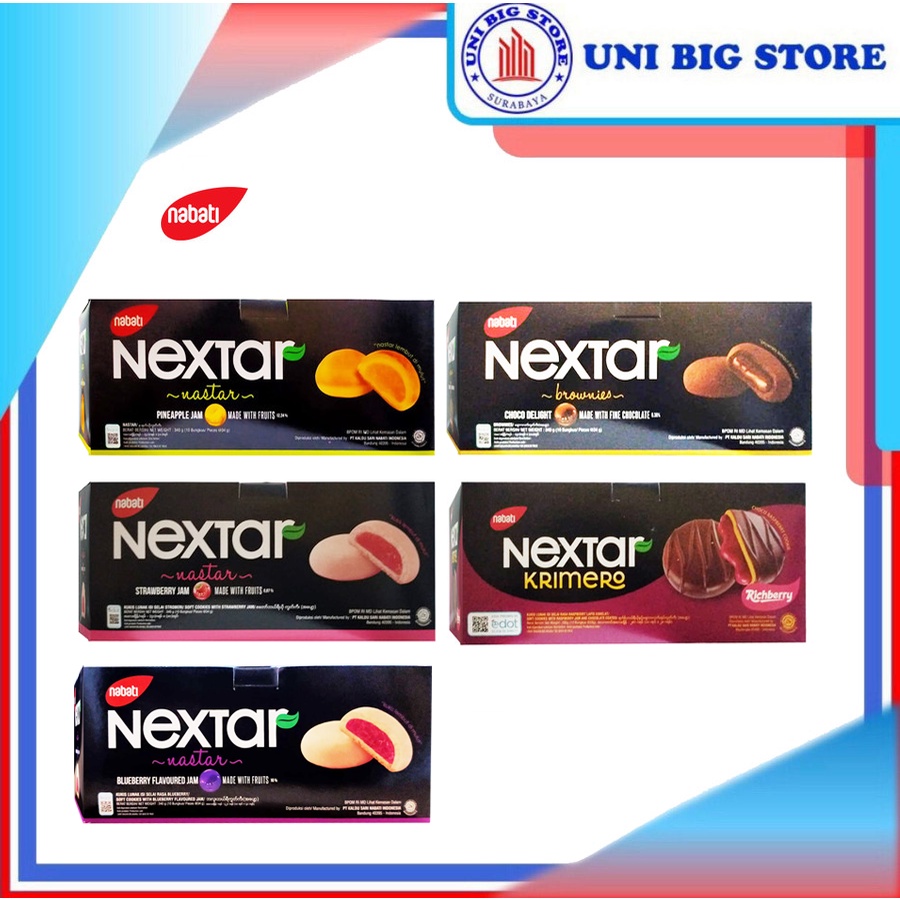 Jual Nabati Nextar Brownies Coklat Nastar Strawberry Blueberry Krimero ...