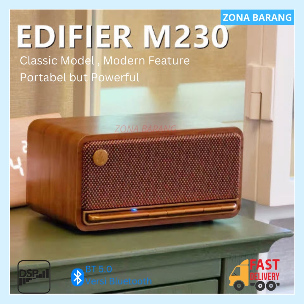 Jual Edifier M230 Classic Retro Portable Hifi Sound Bluetooth DSP Speaker Reachargeable Bass ...