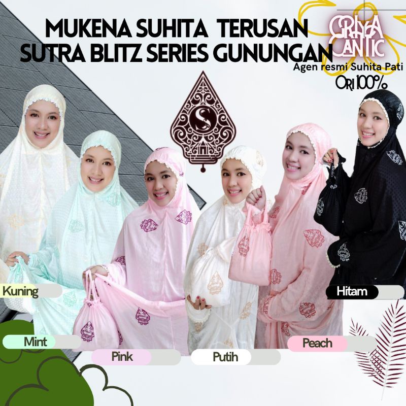 Jual Mukena Sutra Blitz edisi Terusan Bordir Tabur logo Suhita Gunungan ...