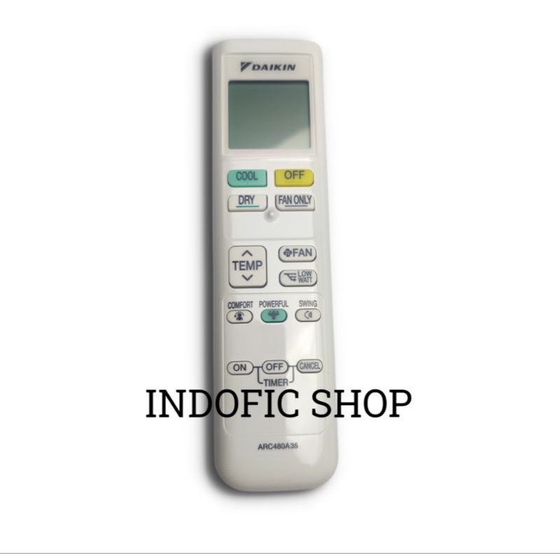 Jual REMOTE AC DAIKIN INVERTER LOW WATT ORIGINAL ARC480A35 ORIGINAL ...
