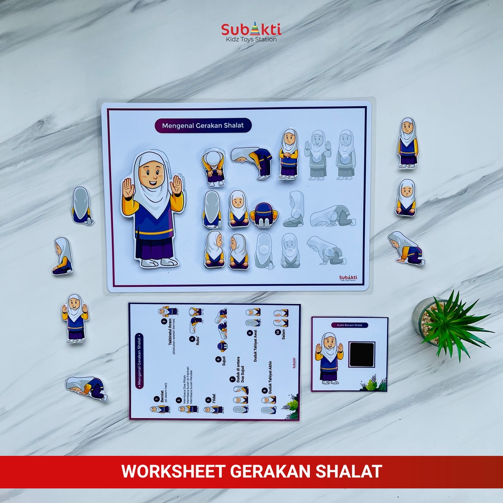 Jual SUBAKTI Worksheet Montessori Mengenal Gerakan Shalat Sesuai Sunnah ...