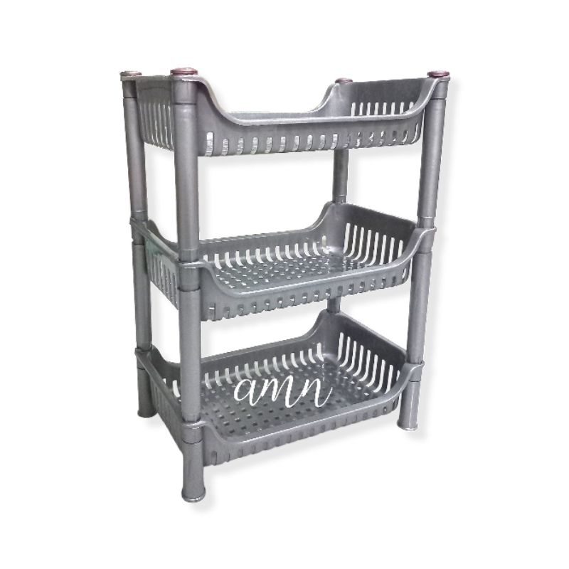 Jual Rak Segi Plastik Susun 3 Minimalis / Rak Kosmetik / Make up / Rak ...