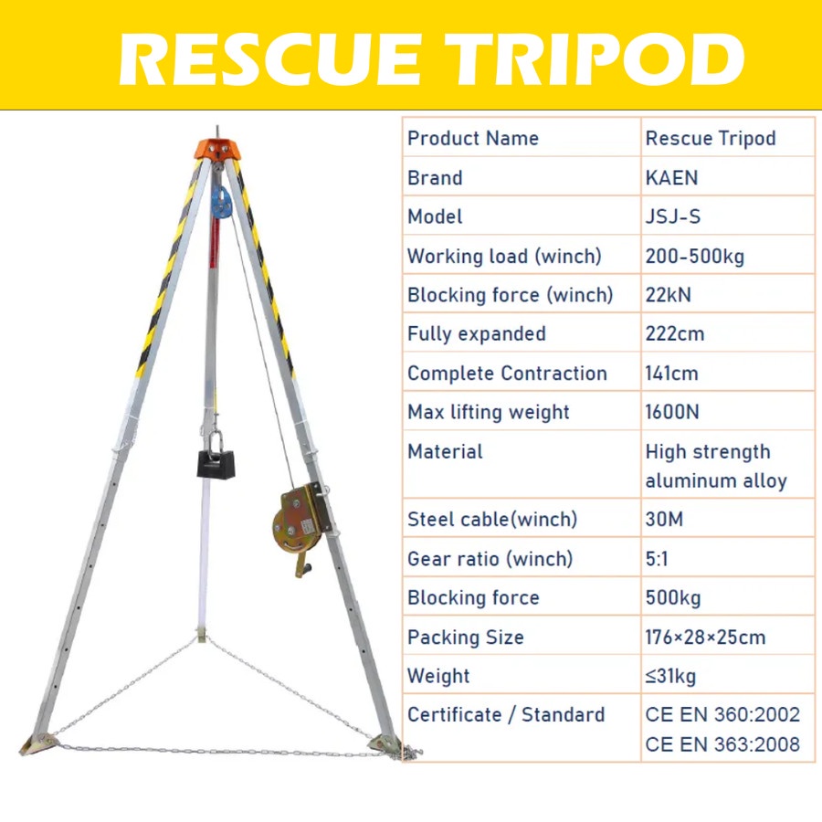 Jual Tripod Rescue Vertical untuk alat penyelamatan SAR BASARNAS BPBD ...