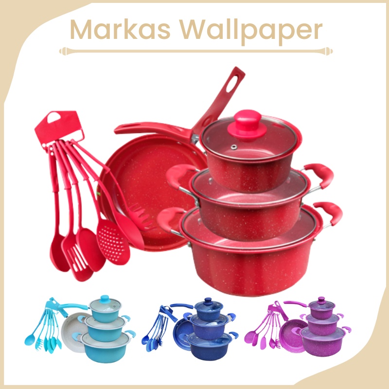 Jual Panci Set Marble 13 pcs Cookware Set Tutup Kaca Markas Wallpaper ...