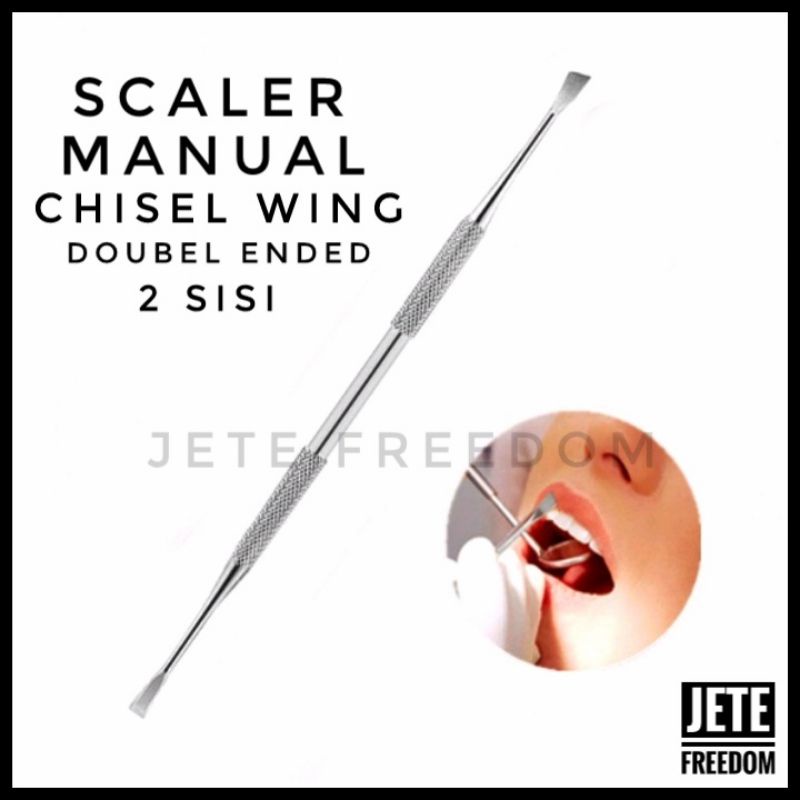 Jual Dental Scaler Manual Chisel Lurus Wing Double Ended 2 Dua Sisi ...