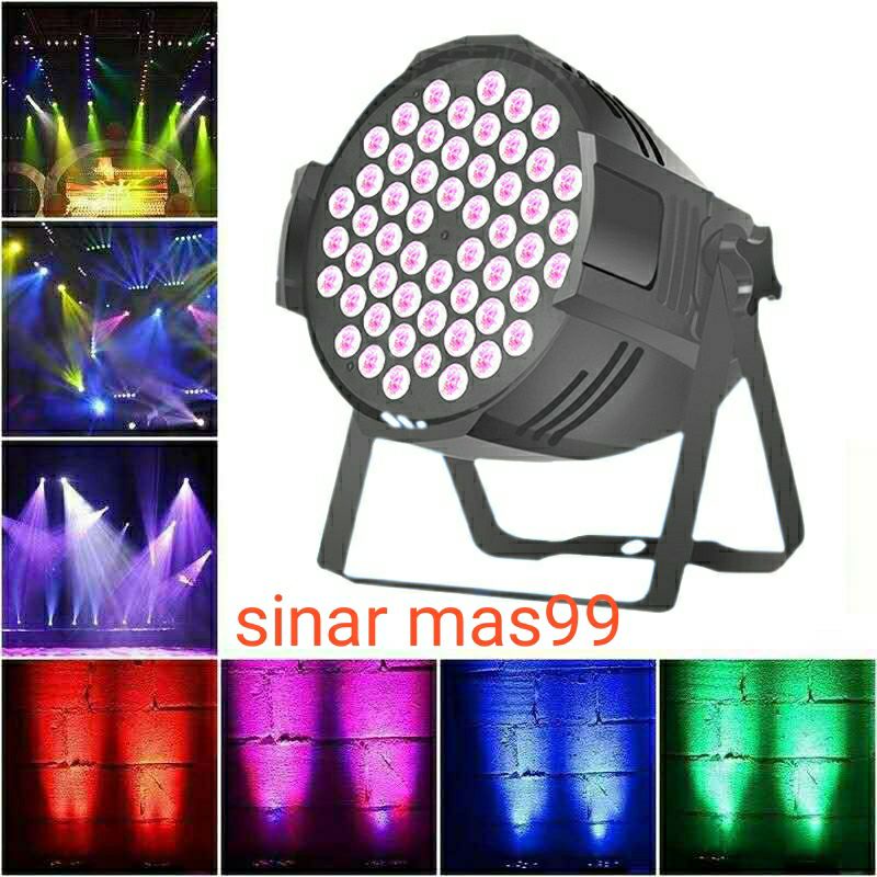 Jual Lampu Par LED 54x3watt RGB full Colour Lampu Disco Lampu Panggung ...