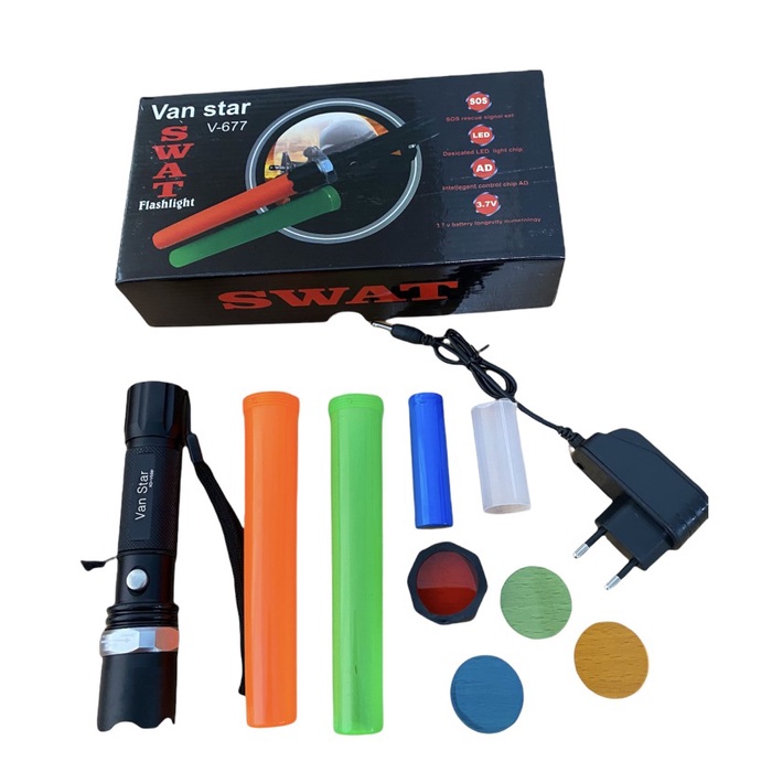 Jual Senter Senter Police Swat 2 Cone Lalin | Shopee Indonesia