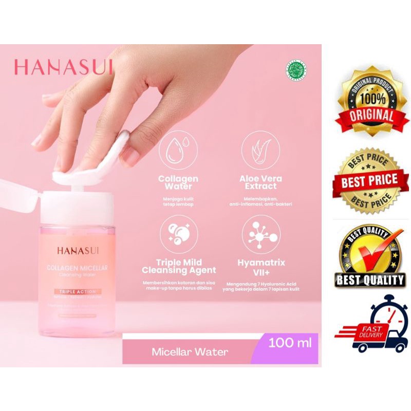 Jual Hanasui Collagen Micellar Cleansing Water 100ml (Original ...